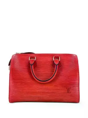 LOUIS VUITTON Speedy Handbag Epi Leather 25 Satchel - Red