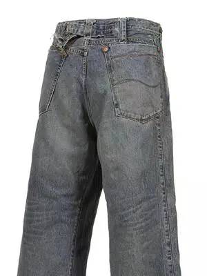 DAIRIKU Reconstructed Washed-denim Jeans