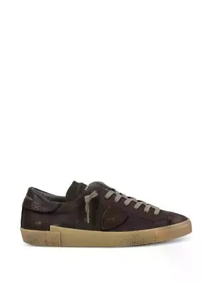 Philippe Model Prsx Logo-patch Sneakers - Brown