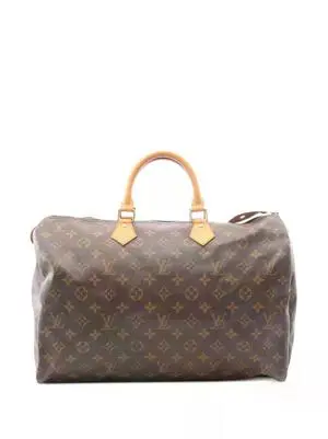 LOUIS VUITTON Monogram Speedy Luggage Bag - Brown