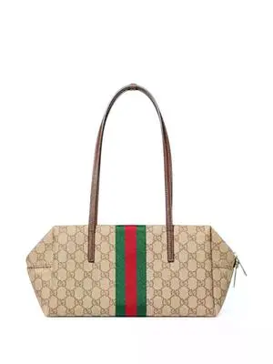Gucci Gg Supreme Monogrammed Canvas Bag With Web Detail