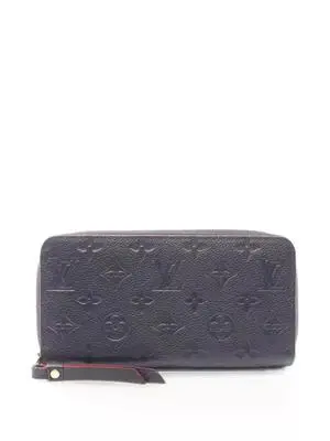 LOUIS VUITTON 2017 Monogram Empreinte Zippy Wallet - Blue