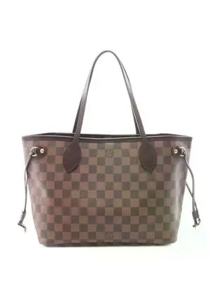 LOUIS VUITTON 2012 Pm Neverfull Damier Ebene Tote Bag - Brown