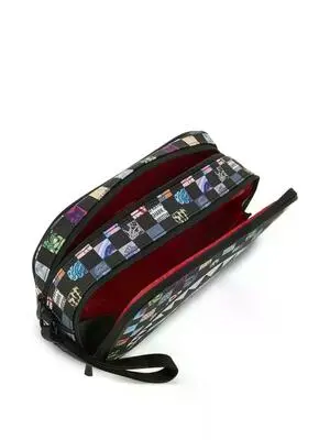 SPRAYGROUND Sharkverse Universe Checkered Wash Bag