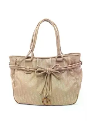 Dior Trotter Bow-detail Tote Bag - Neutrals