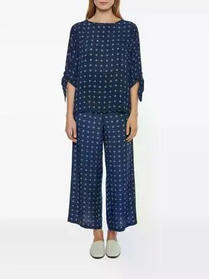 Max Mara Motif-print Silk Blouse