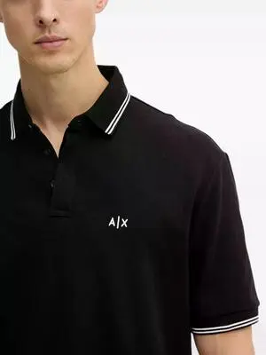 Armani Exchange Logo-embroidered Tipped Polo Shirt
