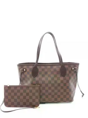 LOUIS VUITTON 2017 Pm Neverfull Damier Ebene Tote Bag - Brown