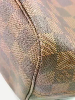 LOUIS VUITTON 2017 Pm Neverfull Damier Ebene Tote Bag