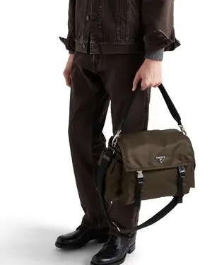 Prada Re-nylon And Leather Shoulder Bag