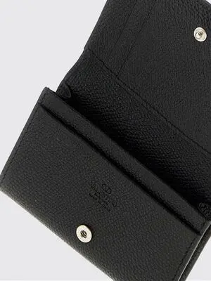 Valentino Garavani Vlogo Signature Grained Leather Bifold Card Holder