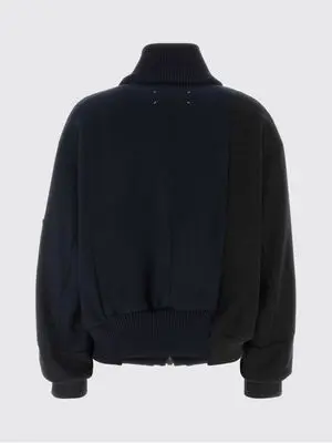 MAISON MARGIELA Virgin Wool Bomber Jacket With Turtleneck And Metal Zip