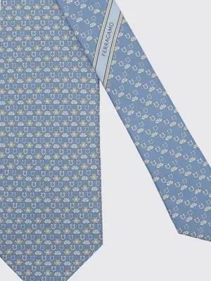 FERRAGAMO Pure Silk Gancini Monogram Neck Ties