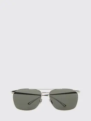 Saint Laurent Square Metal Sunglasses With Engraved Logo And Dark Lenses