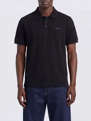 Kenzo Cotton Polo Shirt With Contrasting Embroidered Logo - Black