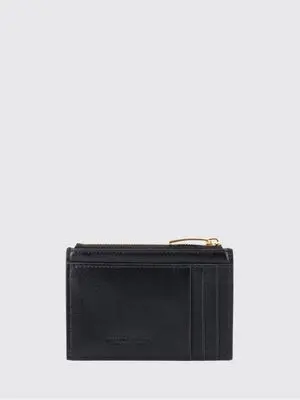 Bottega Veneta Flat Woven Nappa Leather Card Holder With Zipped Pocket