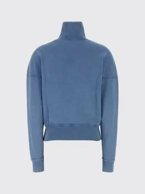 Isabel Marant Étoile High-neck Sweatshirt In Cotton With Half-zip - Blue