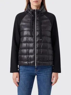 Herno Short Quilted Nylon Down Jacket With Funnel Neck Black