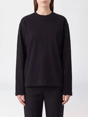 JIL SANDER Long-sleeved Cotton Crewneck T-shirt - Black