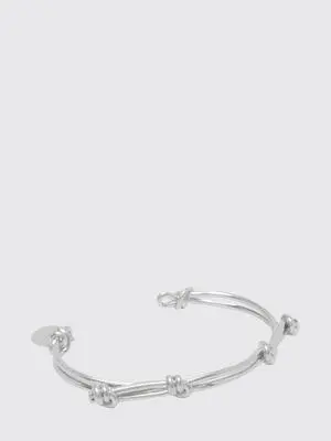 MAISON MARGIELA Knot Detail Chrome-plated Brass Bangle Bracelet - Silver