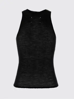 MAISON MARGIELA Sleeveless Wool U-neck Slim Fit Top