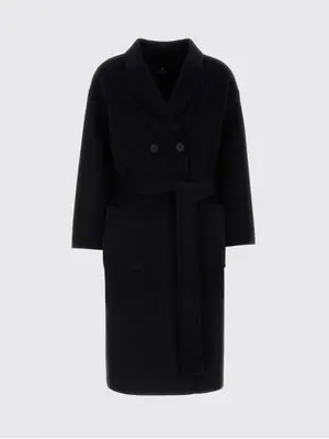 ANINE BING Double-breasted Long Coat In Wool And Cashmere Blend With Belt