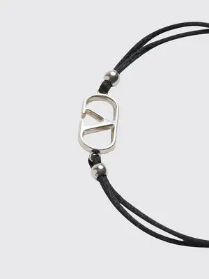 Valentino Garavani Vlogo Signature Cotton Bracelet With Brass Details