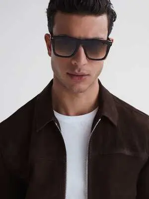 DB EYEWEAR BY DAVID BECKHAM Squared Tortoiseshell Sunes
