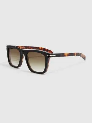 DB EYEWEAR BY DAVID BECKHAM Squared Tortoiseshell Sunes