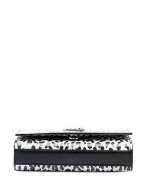 Saint Laurent 2014 Small Calfskin Leopard Print Monogram Kate Crossbody Bag