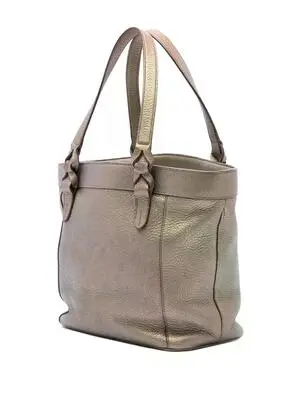 Loewe 2013 Metallic Leather Anagram Fusta Tote Bag