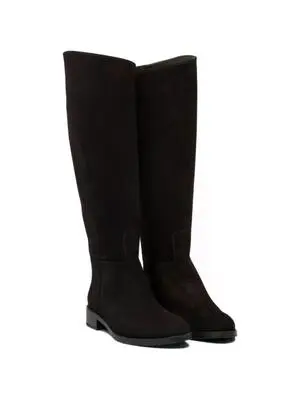 MARETTO Suede Knee-high Boots - Brown