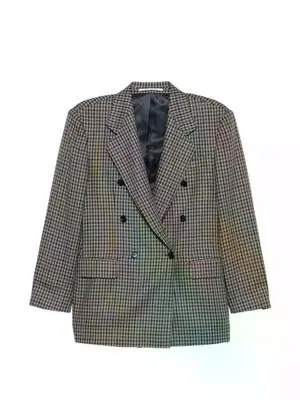 Tagliatore Double-breasted Houndstooth Jacket - Grey