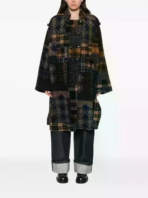 BYE Patchwork Check-pattern Coat