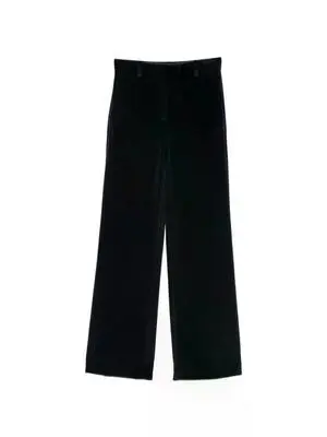 CIRCOLO 1901 Velvet Wide-leg Trousers - Black