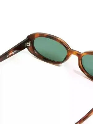 Le Specs Outta Love Oval-frame Sunglasses - Brown