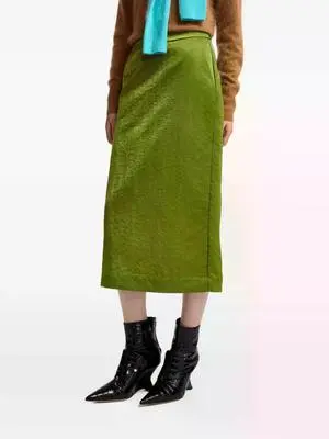 Essentiel Antwerp Kustard High-rise Straight Midi Skirt
