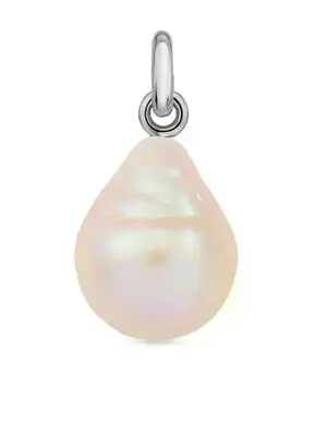 Monica Vinader Nura Baroque Pearl Pendant Charm - Silver
