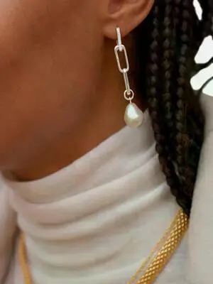 Monica Vinader Nura Baroque Pearl Pendant Charm