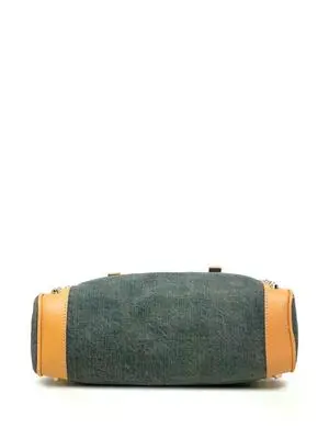 Fendi 2000-2010 Studded Denim Shoulder Bag