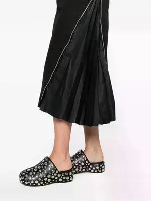 Sacai Zip-detail Pleated Midi Skirt
