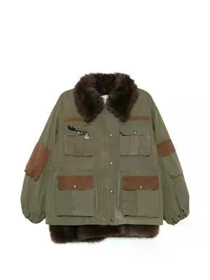 FRONT STREET 8 Faux-fur Trim Drawstring Coat