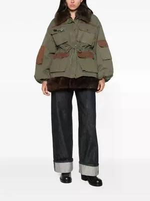 FRONT STREET 8 Faux-fur Trim Drawstring Coat
