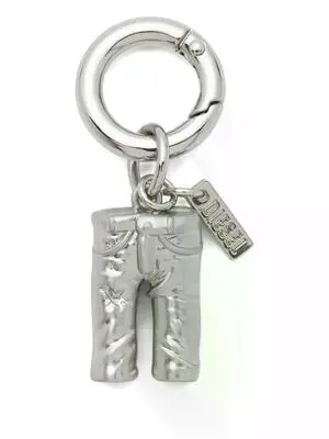 DIESEL® Jeans Charm Keyring - Silver