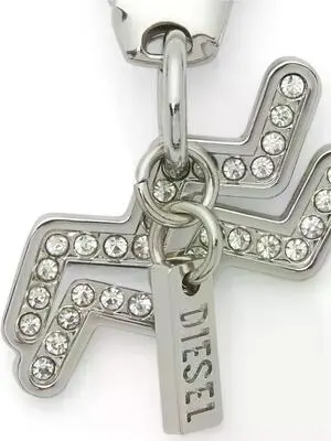 DIESEL® Metal Aquarius Charm With Rhinestones - Silver