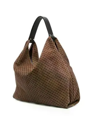 GHERARDINI Medium Monogram-pattern Leather Shoulder Bag