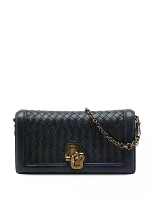 Bottega Veneta 2012-2026 Nappa Intrecciato Olimpia Knot Crossbody Bag - Black