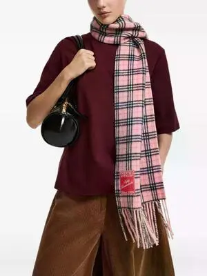 Essentiel Antwerp Kattern Check Fringed Scarf