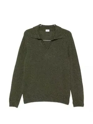 04651 / A TRIP IN A BAG Polo-collar Sweater - Green