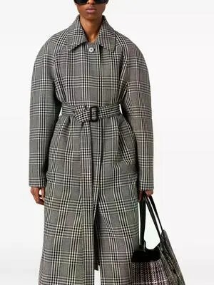 Stella McCartney Prince Of Wales Check Belted Coat